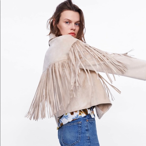 Zara | Jackets & Coats | Zara Fringe Jacket | Poshmark